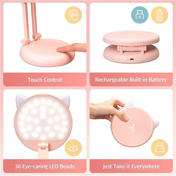 Accents | Cute Desk Lamp Pink Lamp Kawaii Desk Accessories8 Brightness ...